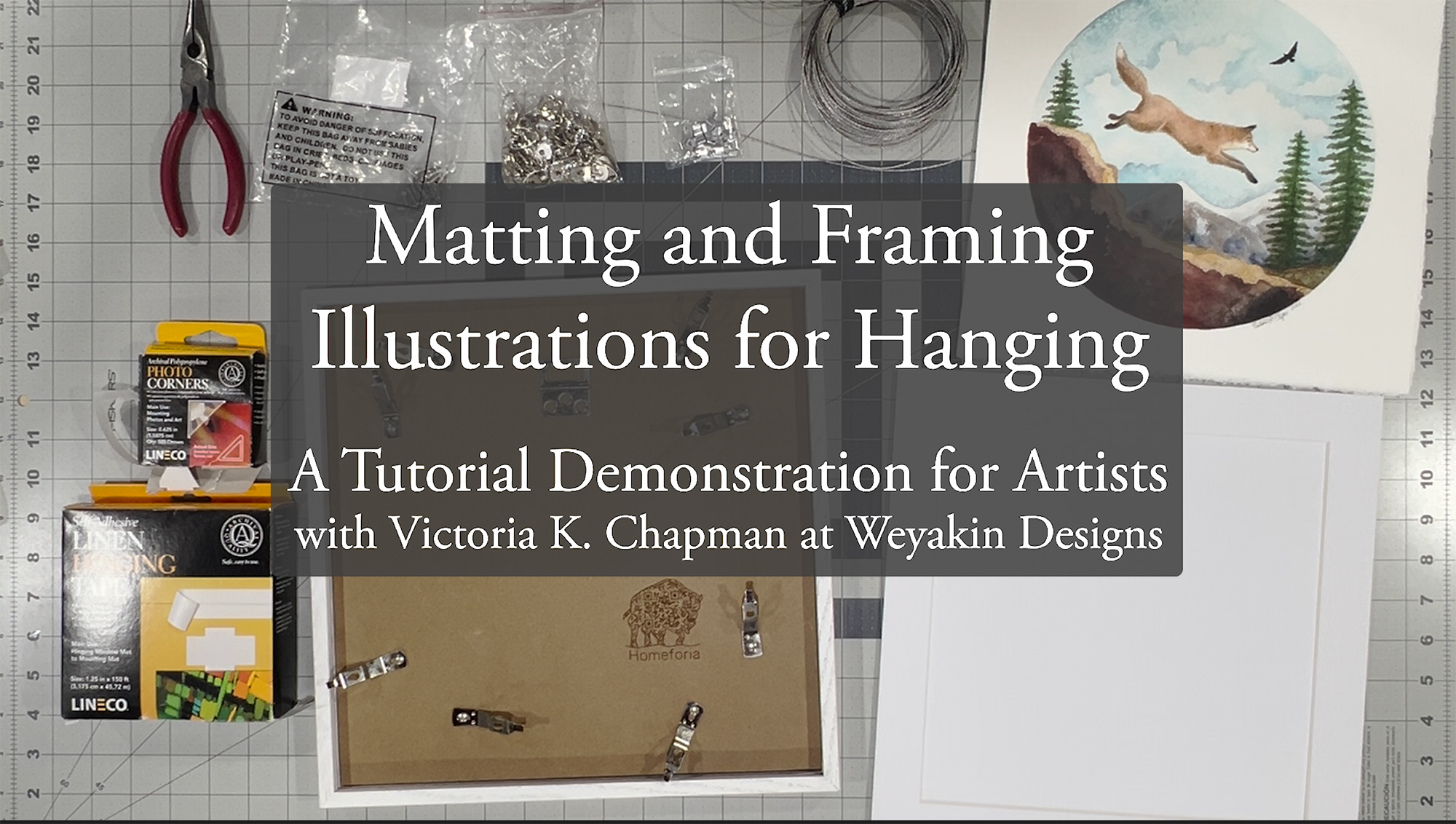 Matting, Framing, and Wiring Illustrations for Hanging in a Gallery ...